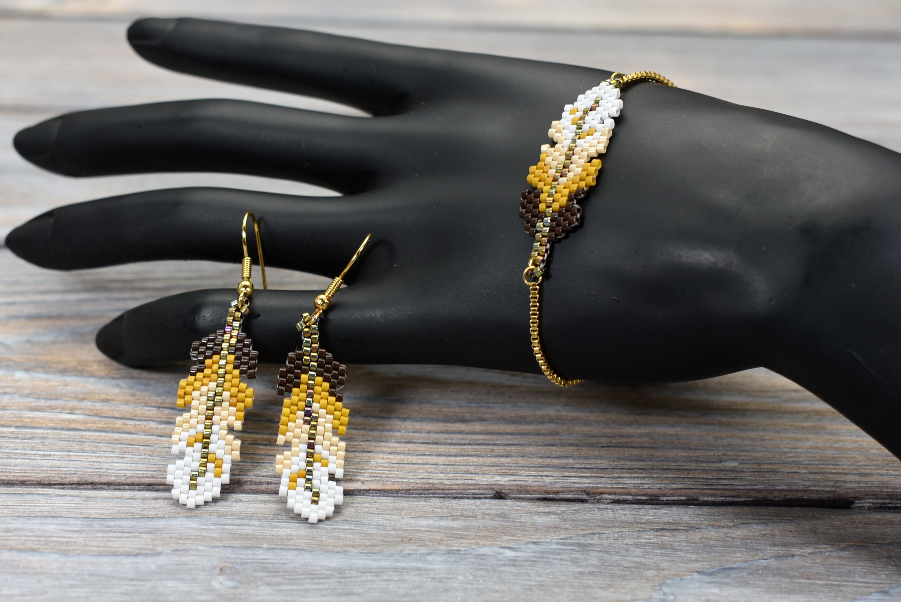 Feather Beading Pattern Seed Beaded Patterns Earrings | Etsy