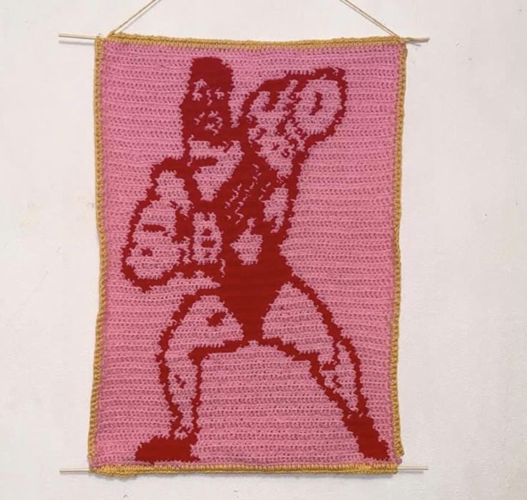 Crochet Tapestry - Muscle Man - Etsy