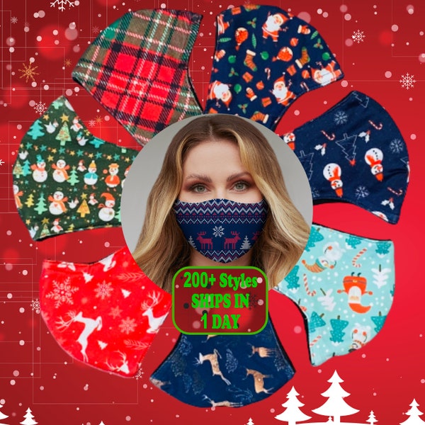 Kids Christmas Face Mask - Etsy