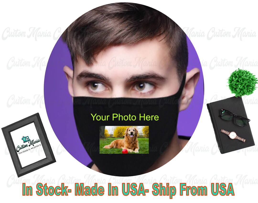 Custom Photo Face Mask, Customized Face Mask, Custom Text Face Mask ...