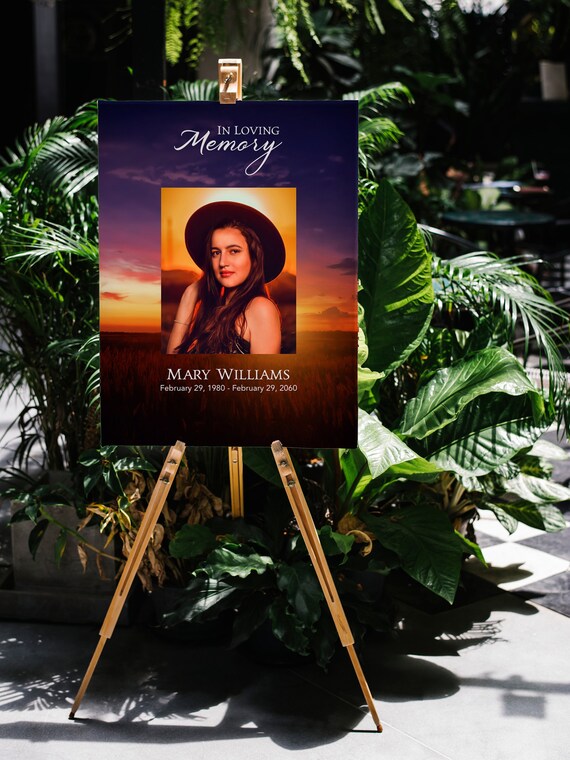 Printable Memorial Service Funeral Welcome Sign Editable | Etsy