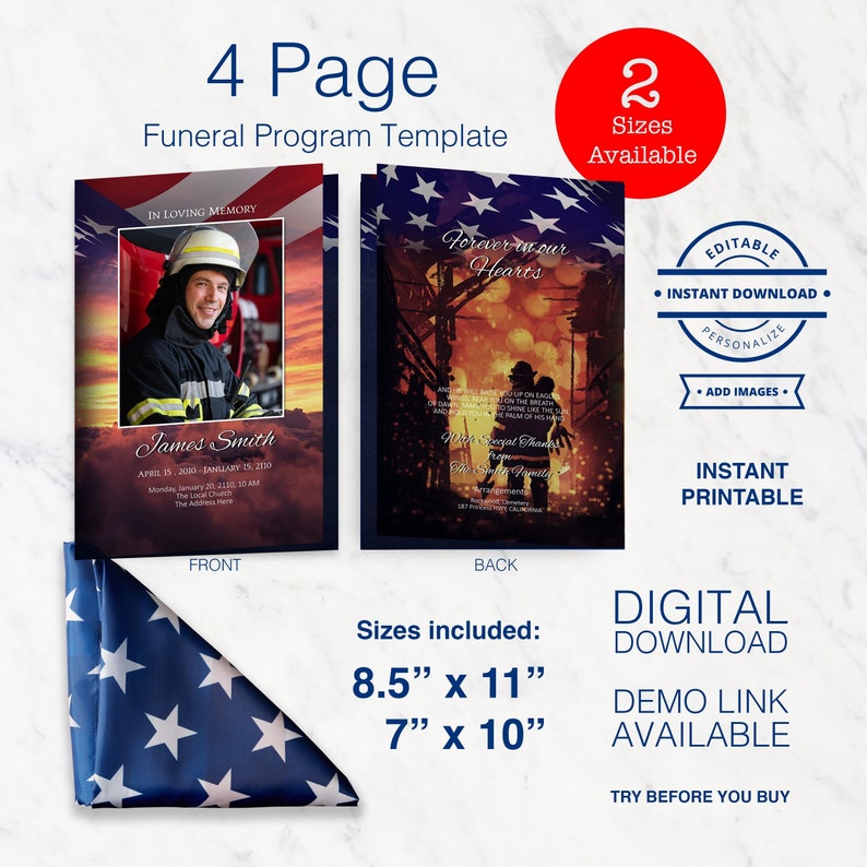 In Loving Memory of a Patriot Veteran Firefighter Rescue - Etsy