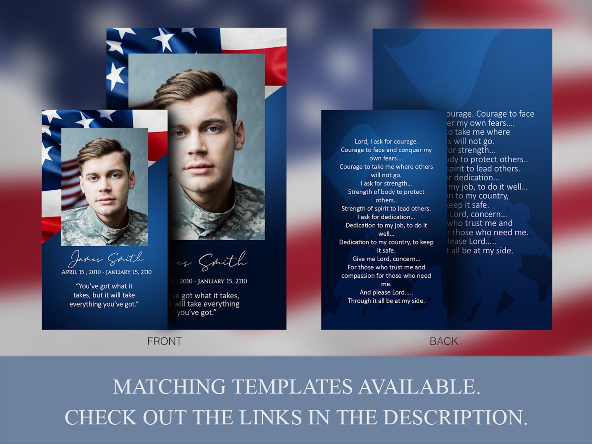 Veterans Flag Mobile Funeral Invitation, Patriotic Electronic Cell ...