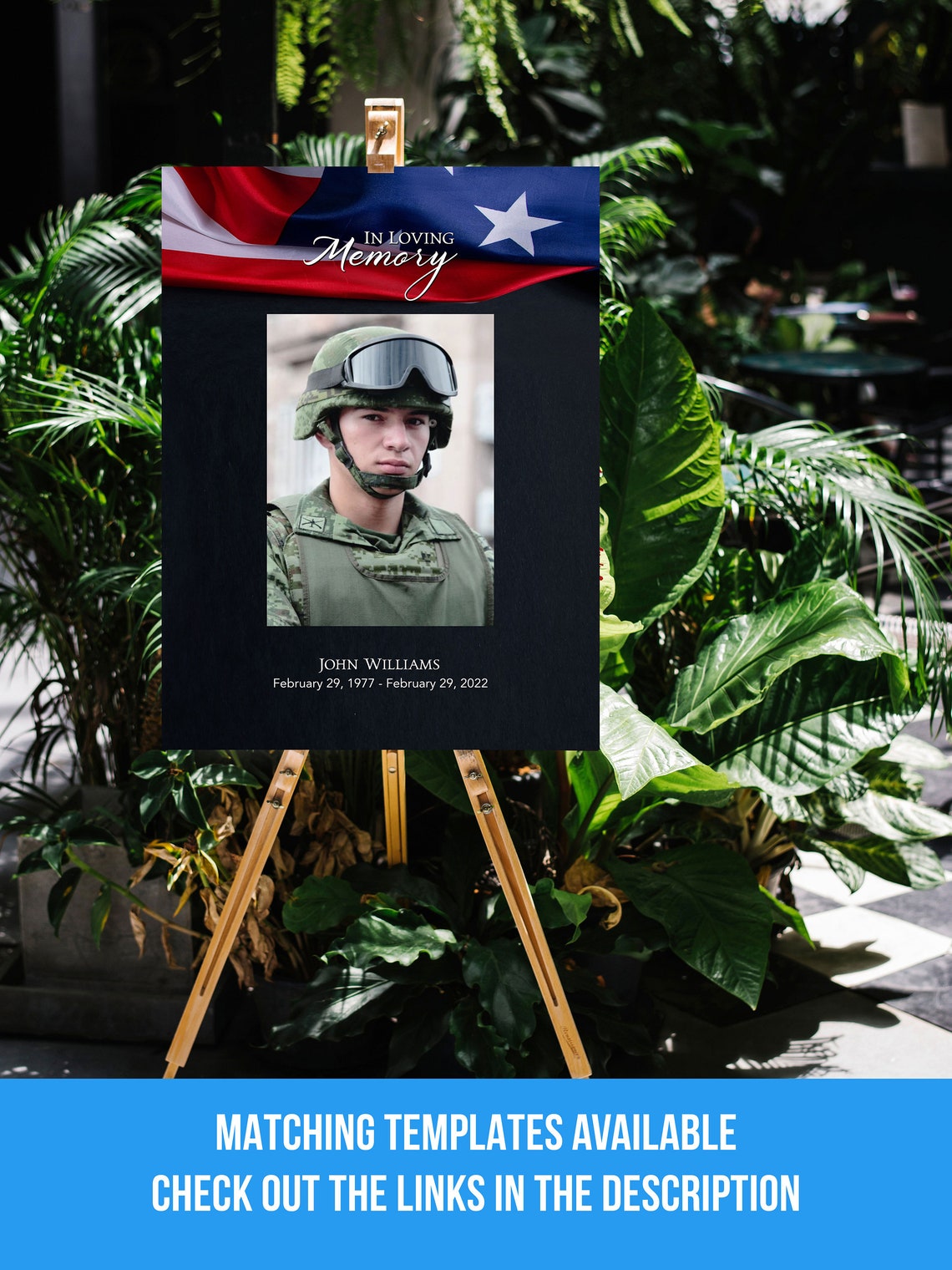 Editable Personalized American Soldier Photo Celebration of Life ...