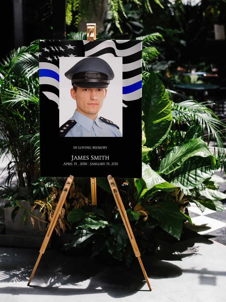 In Loving Memory of a Policeman Peace Officer Custom Photo Patriotic ...