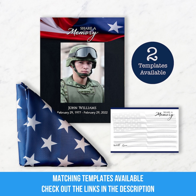 Editable Personalized American Soldier Photo Celebration of Life ...