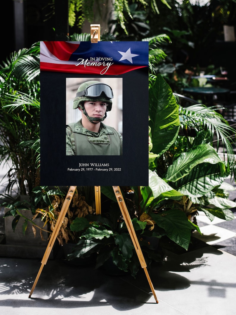 Celebration of Life Custom Soldier Photo Printable Patriot Military ...