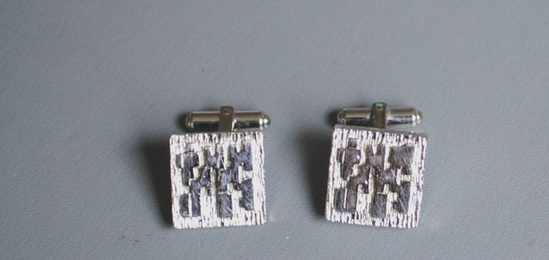 Vintage 60s/70s Brutalist Design Cuff Links - Etsy