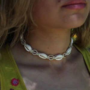 Glow in the Dark Cowrie Choker, Shell Choker, Hemp Shell Necklace ...