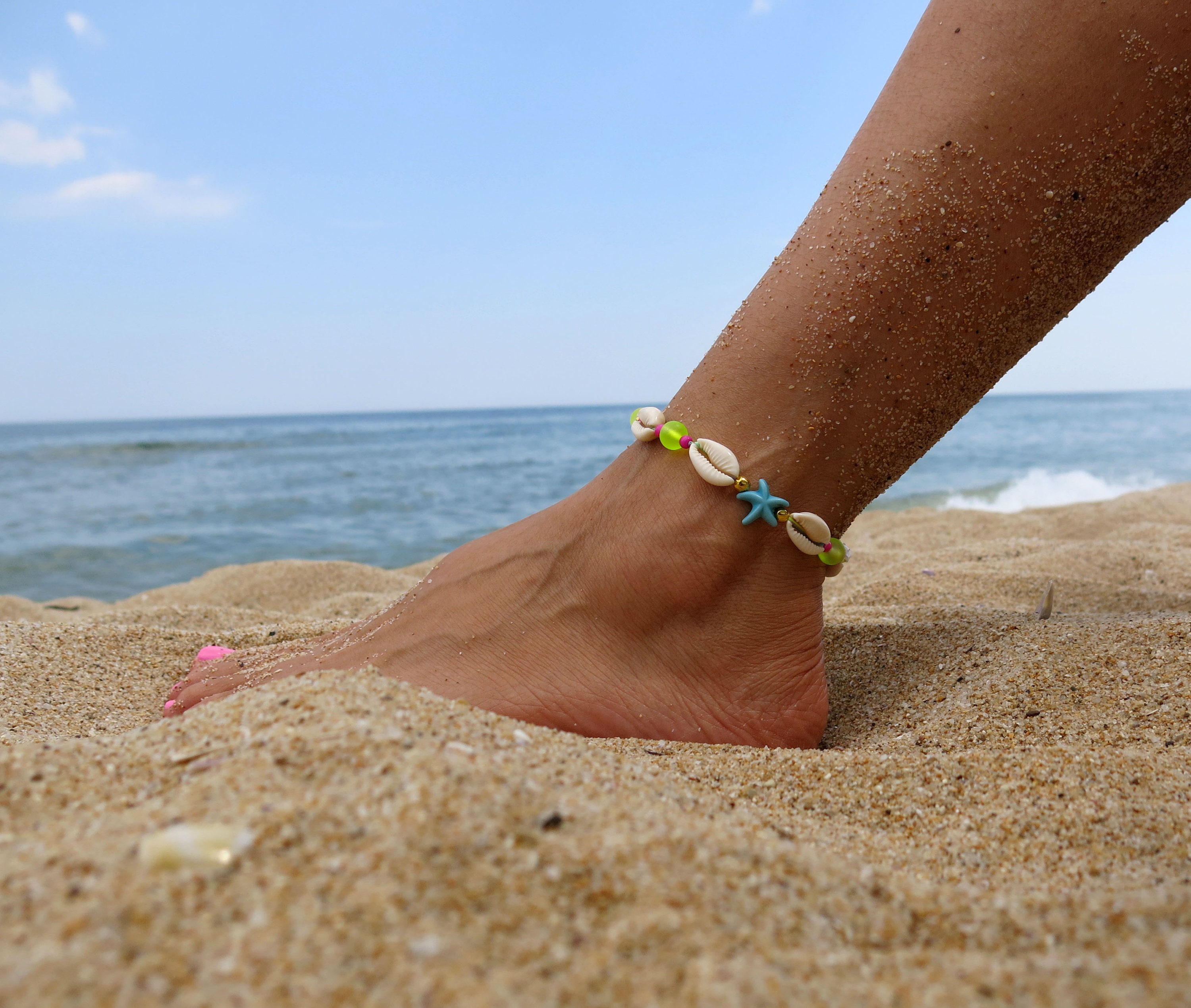 Cowrie Shell Anklet Cowrie Shell Bracelet Starfish Bracelet - Etsy