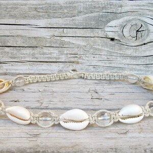 Glow in the Dark Cowrie Choker, Shell Choker, Hemp Shell Necklace ...