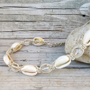 Glow in the Dark Cowrie Choker, Shell Choker, Hemp Shell Necklace ...