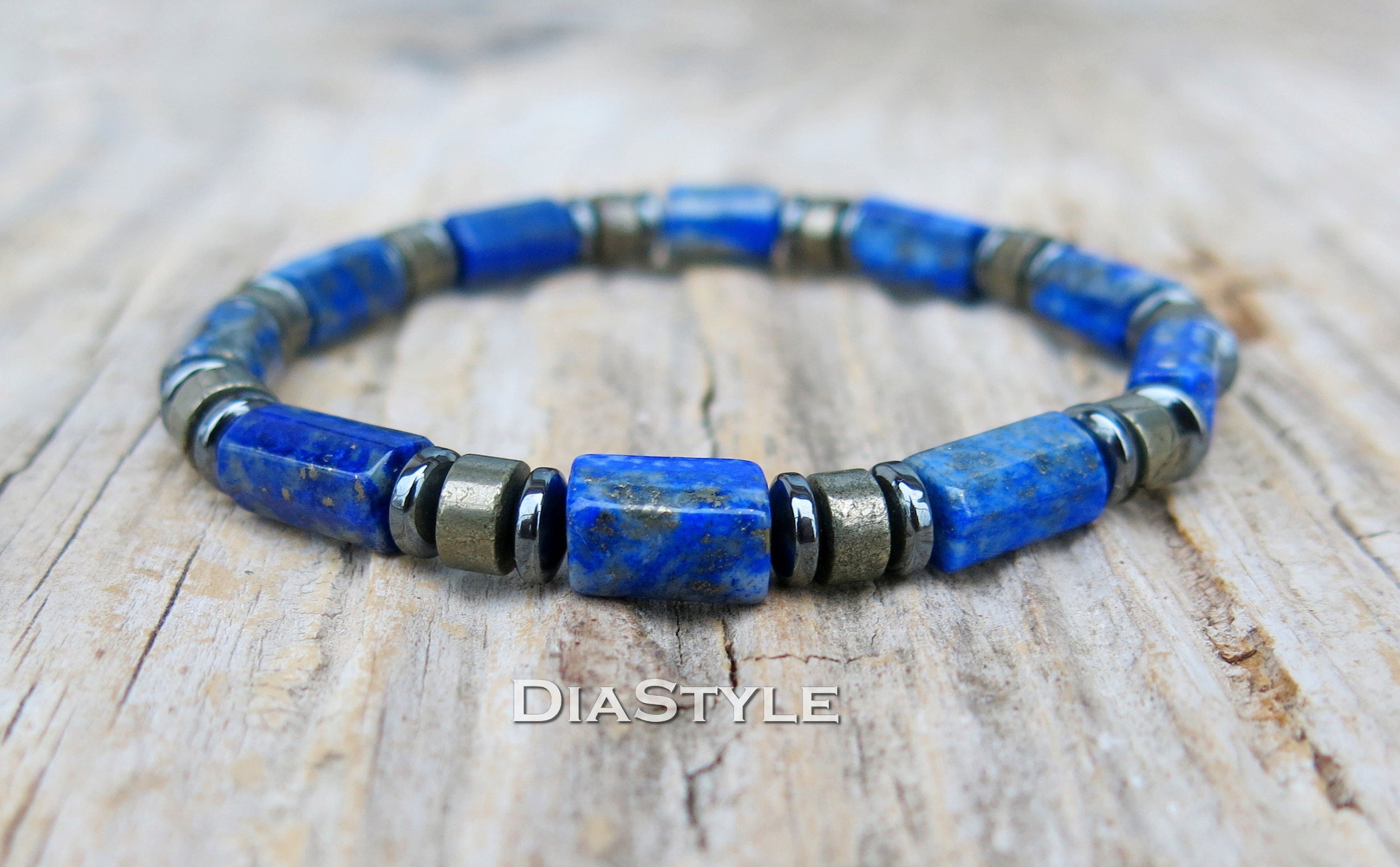 Mens Lapis Lazuli Bracelet Men's Beaded Bracelet - Etsy