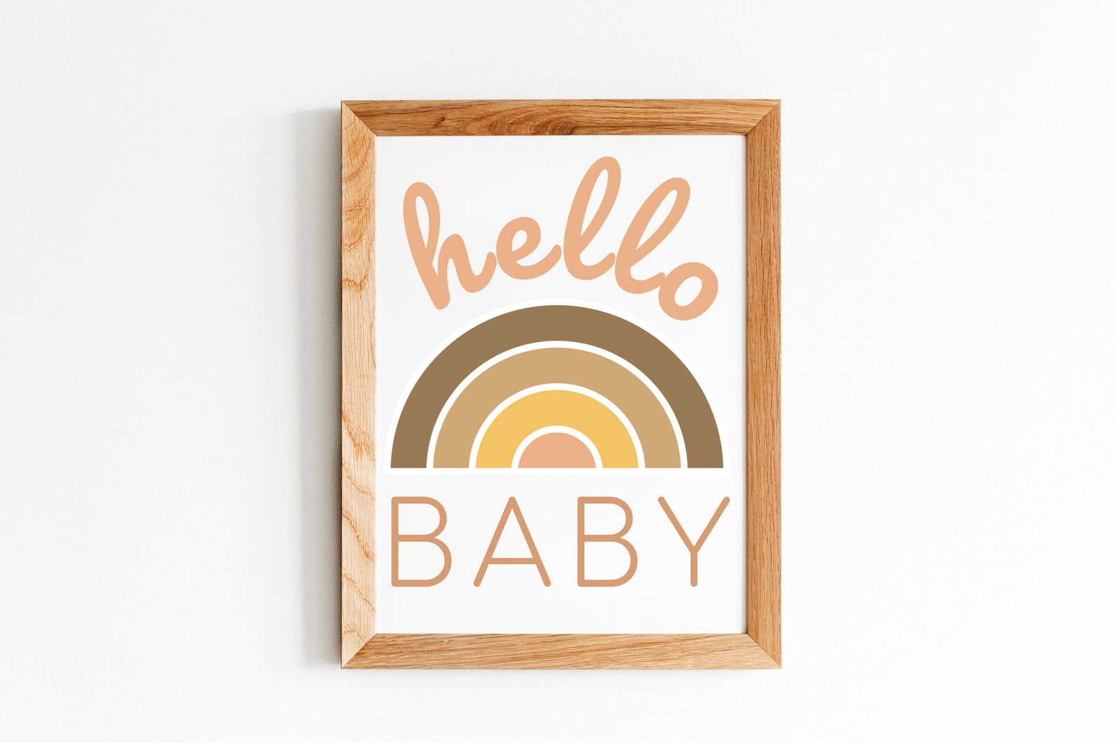 Hello Rainbow Baby Print PRINTABLE WALL ART Nursery Wall Art, Rainbow ...