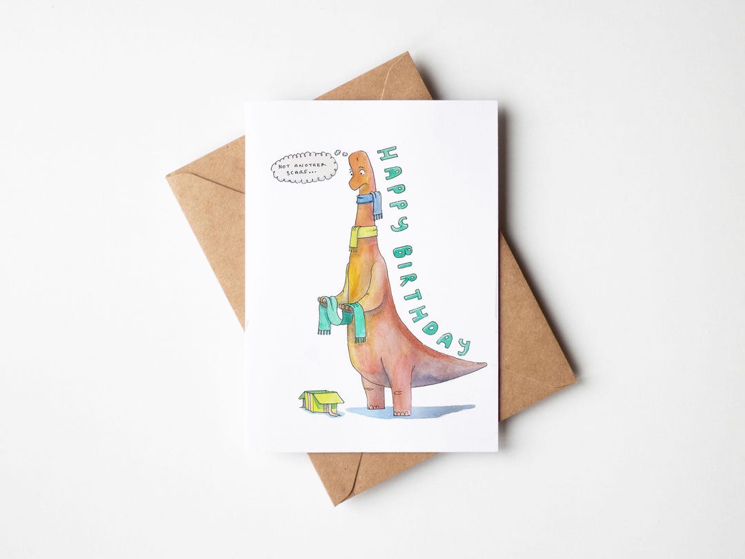 Brachiosaurus Dinosaur Birthday Card - Etsy UK
