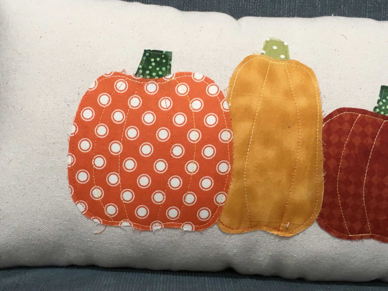 Fall Pumpkin Pillow Autumn Pillow Pumpkin Applique Pillow | Etsy