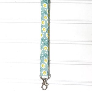 Aqua Floral Lanyard, Spring Lanyard, Women’s Lanyard - Etsy