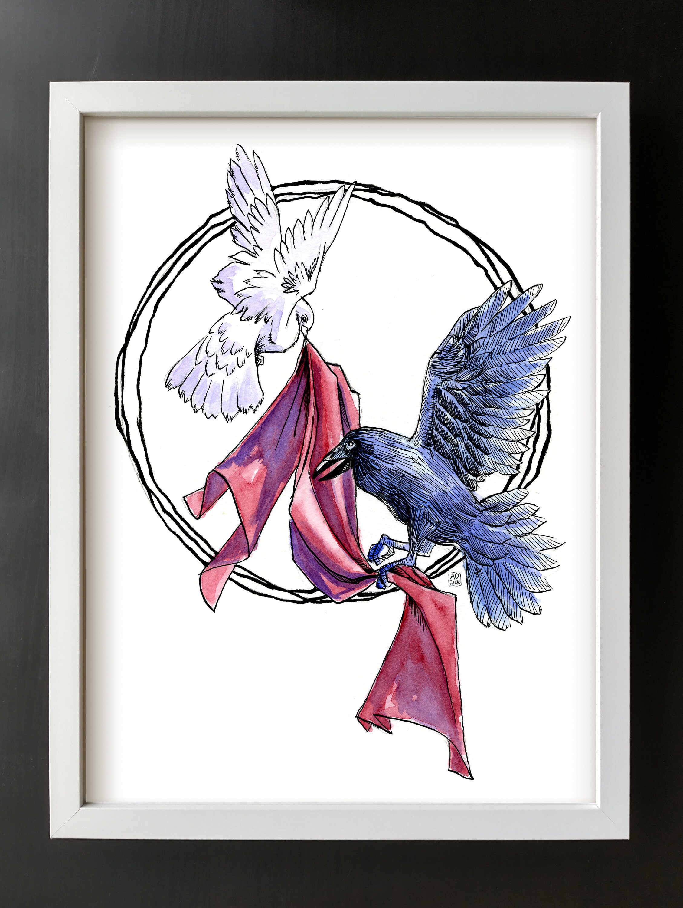 Raven and Dove 8x10 Print - Etsy