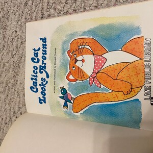Vintage Book 1975 calico Cat Looks Around by Donald Charles, Hardcover ...