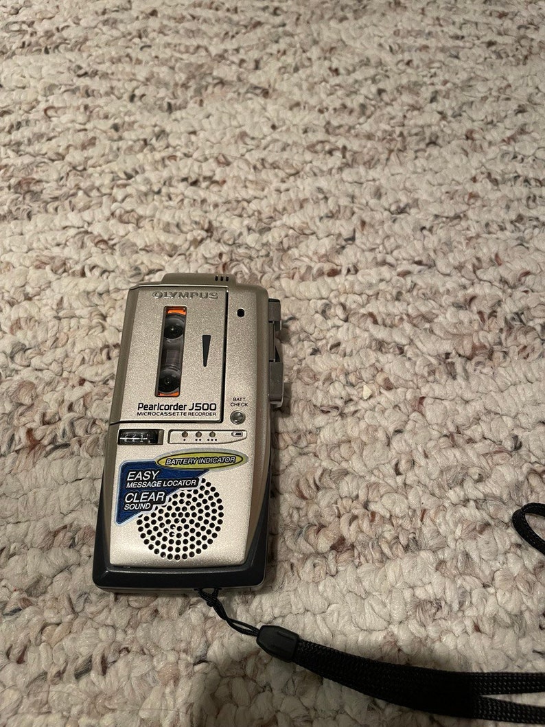 Olympus Pearlcorder J500 Vintage Voice Recorder, Microcassette Olympus ...