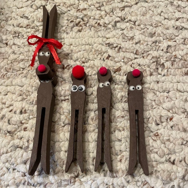 Clothespin Reindeer - Etsy