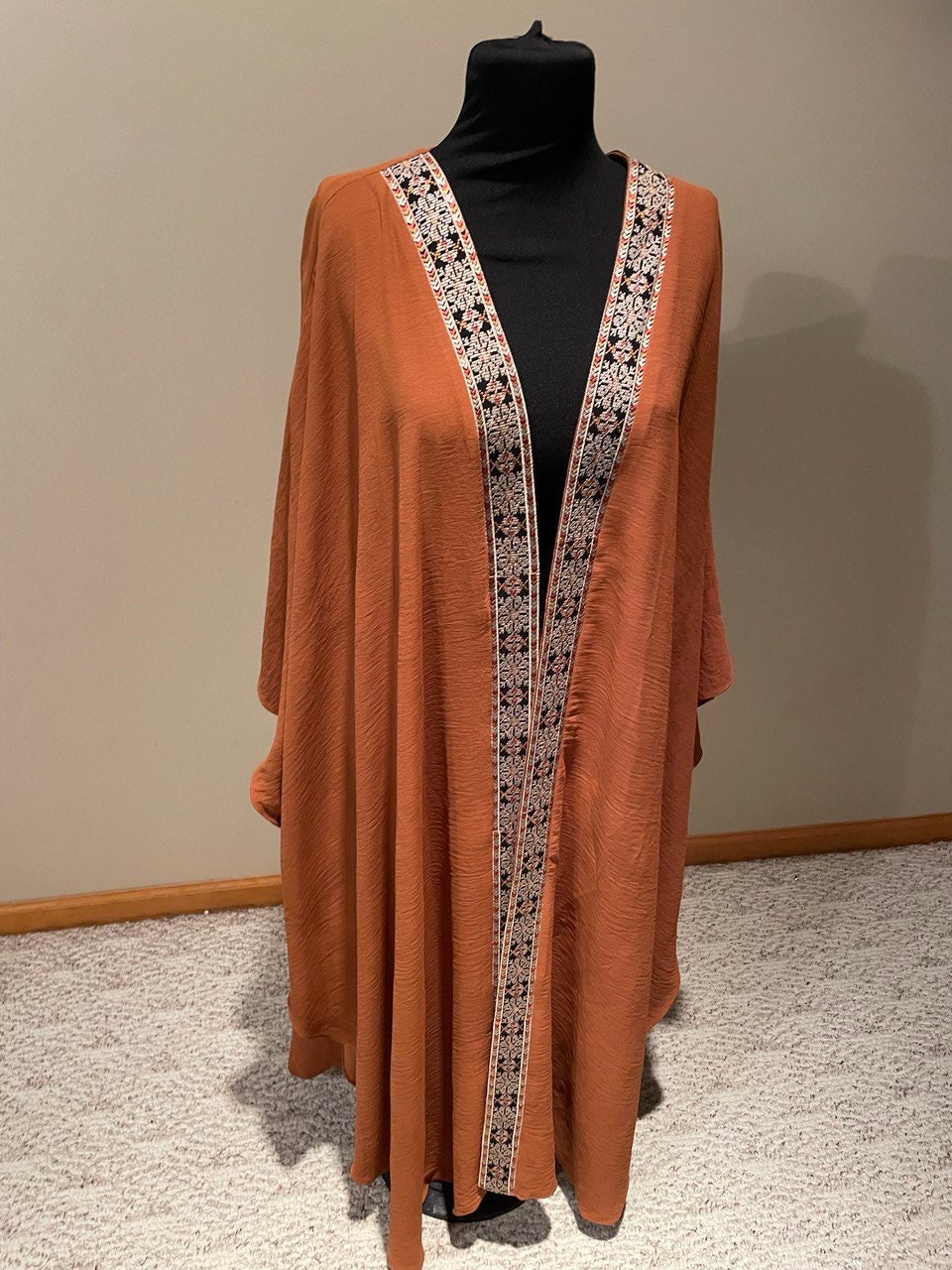 Crafted Coat, Vegan Coat, Heavy Cotton Jacket Wrap Robe, Ceremonial ...