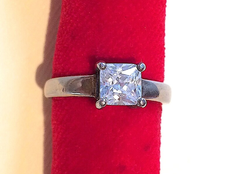 Vintage nice rings Sterling silver rings with cubic zircon | Etsy