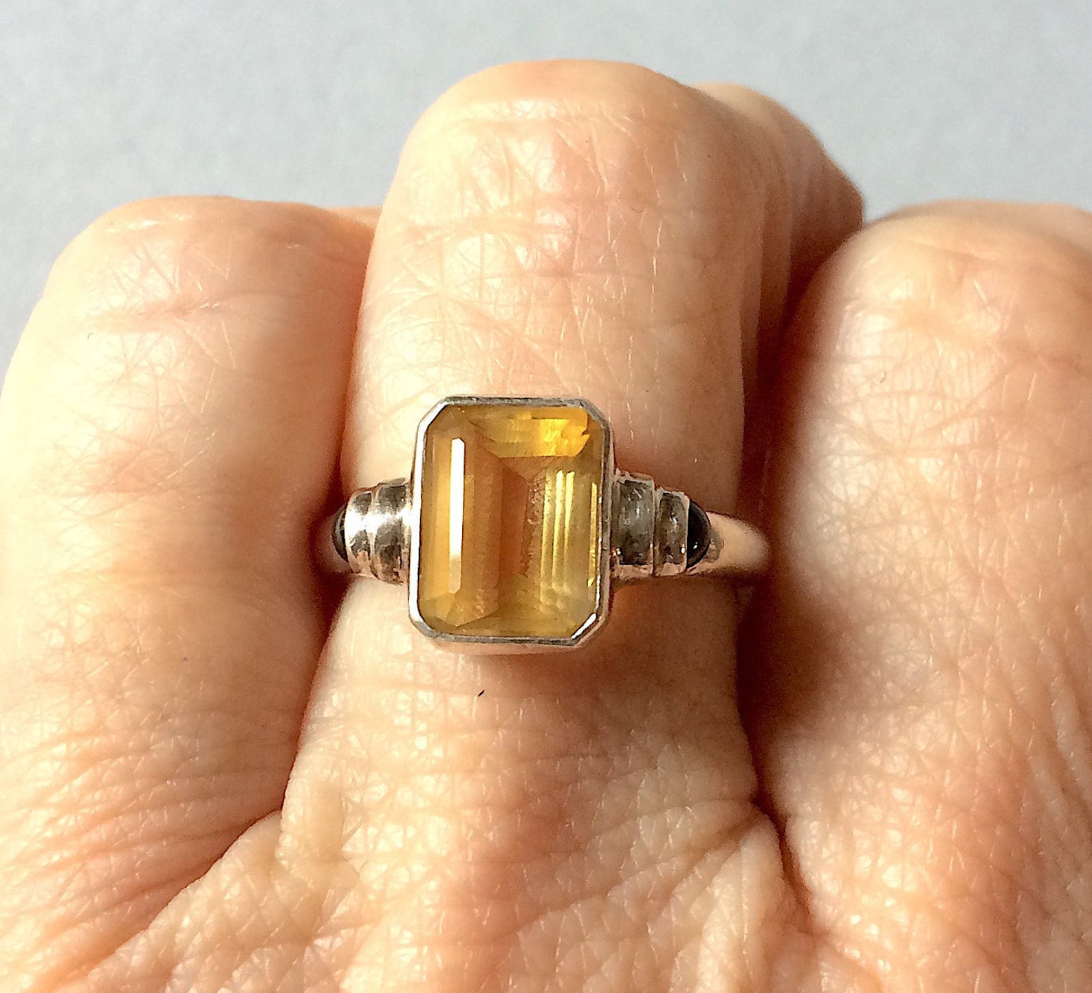 Vintage Nice Rings Sterling Silver Rings With Cubic Zircon and ...