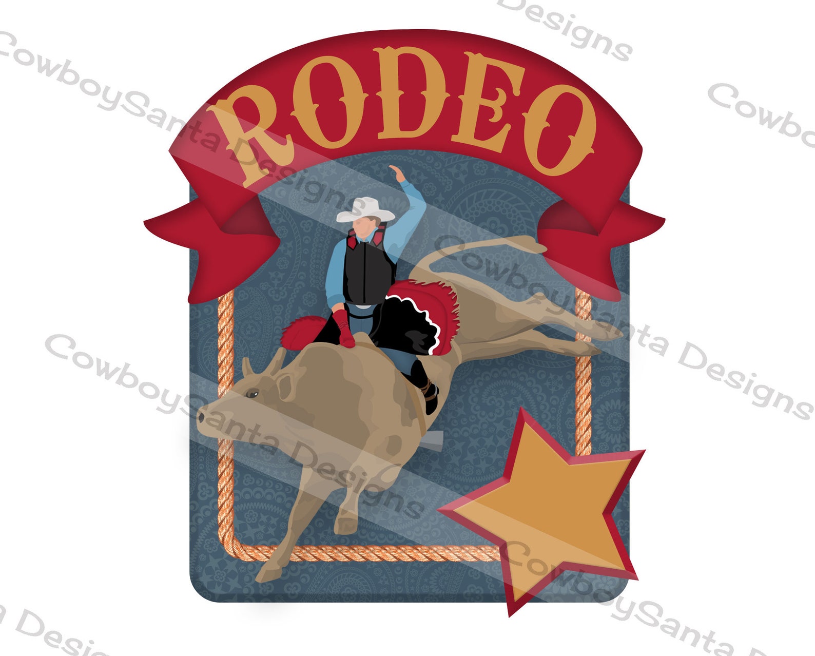 Rodeo Plaque Clip Art | Western Themed Clip Art | Cowboy Clip Art ...