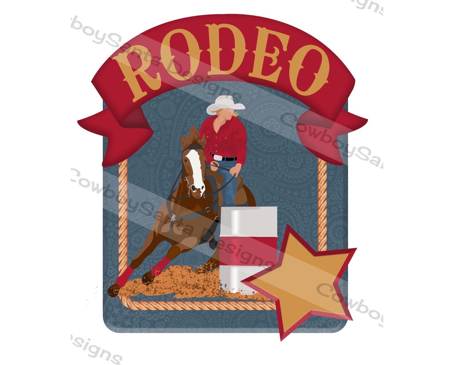 Rodeo Plaque Clip Art | Western Themed Clip Art | Cowboy Clip Art ...