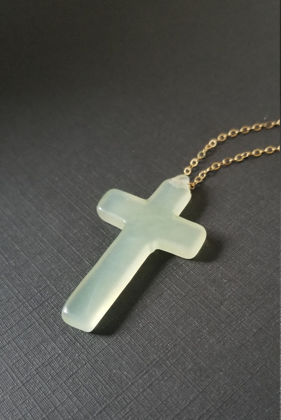 Hand Carved Authentic Jade Stone Cross Pendant ETJ190507PE - Etsy