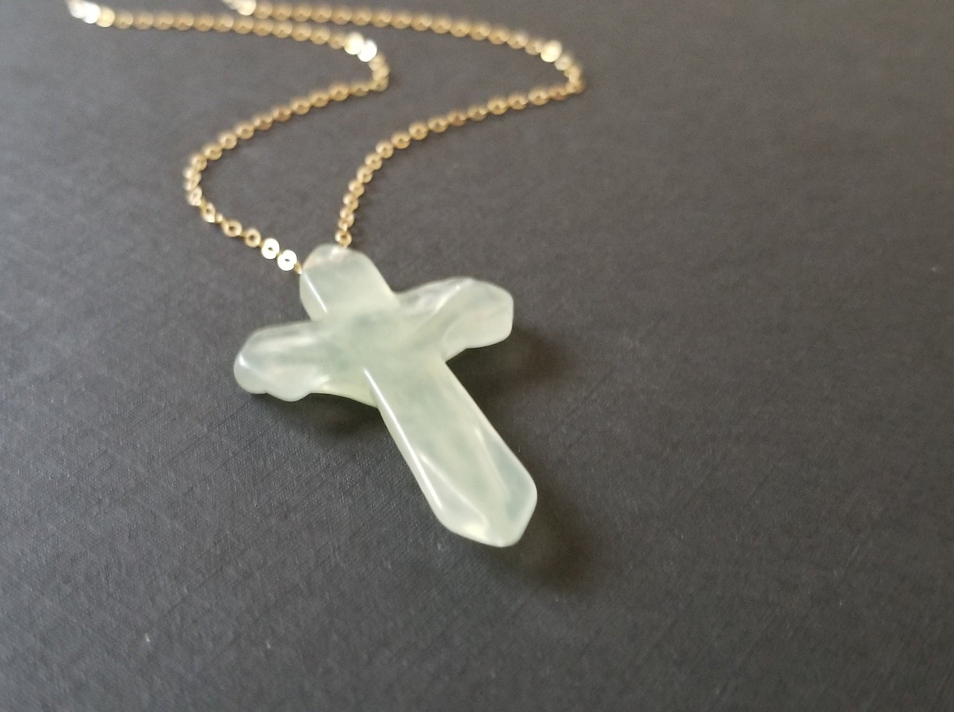 Hand-carved Jade Cross Pendant – A Symbol of Faith & Serenity. - Etsy