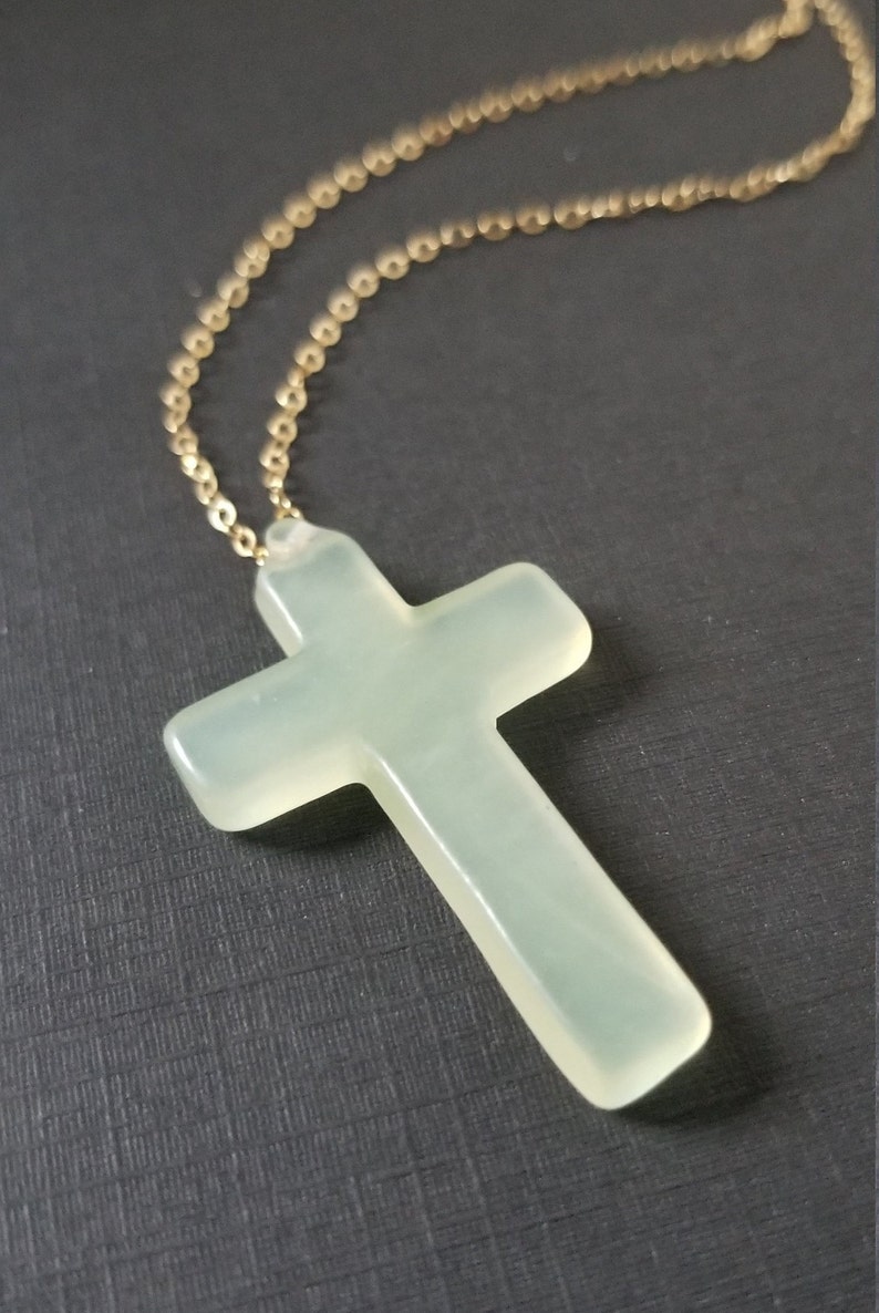 Hand Carved Authentic Jade Stone Cross Pendant ETJ190507PE - Etsy