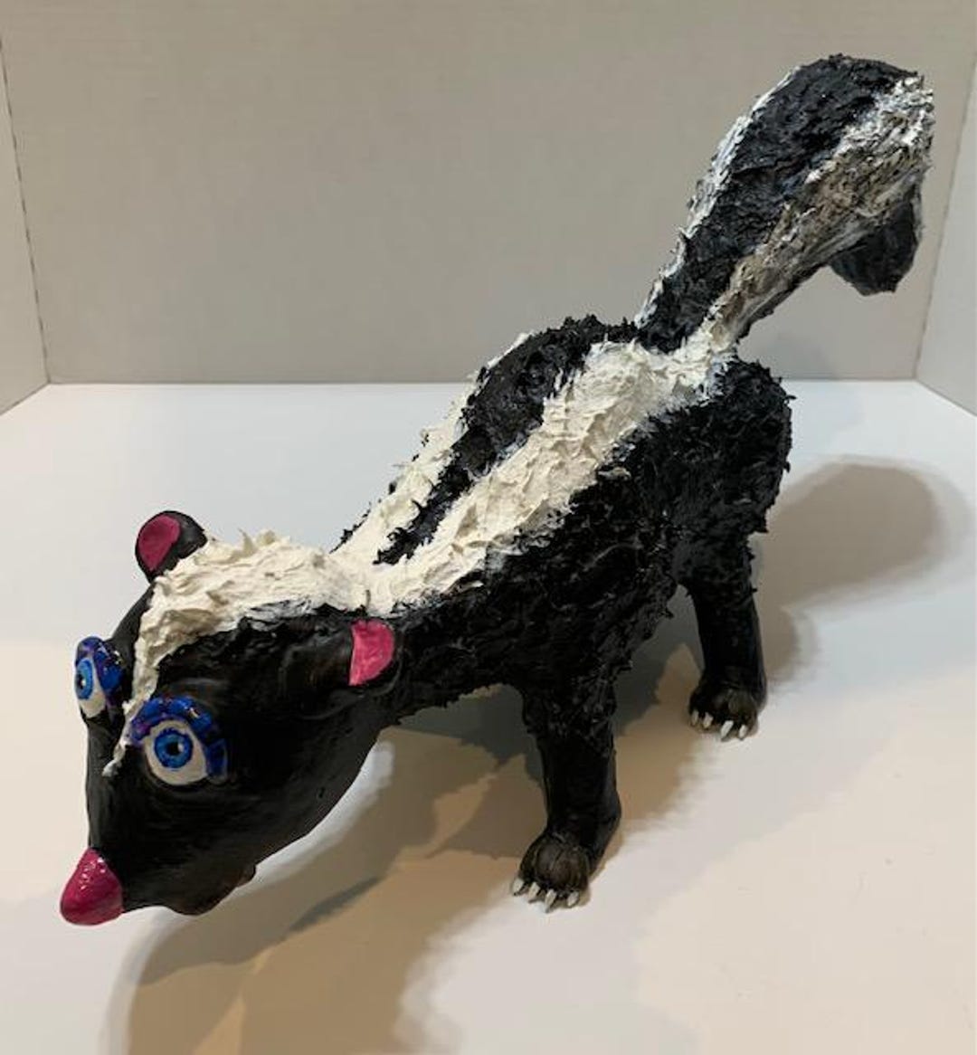 Paper Mache Skunk, "oreo" - Etsy