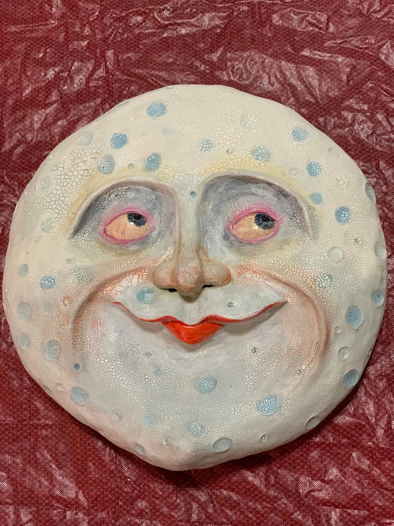 Paper Mache Faces of the Moon Artwork Collection. - Etsy