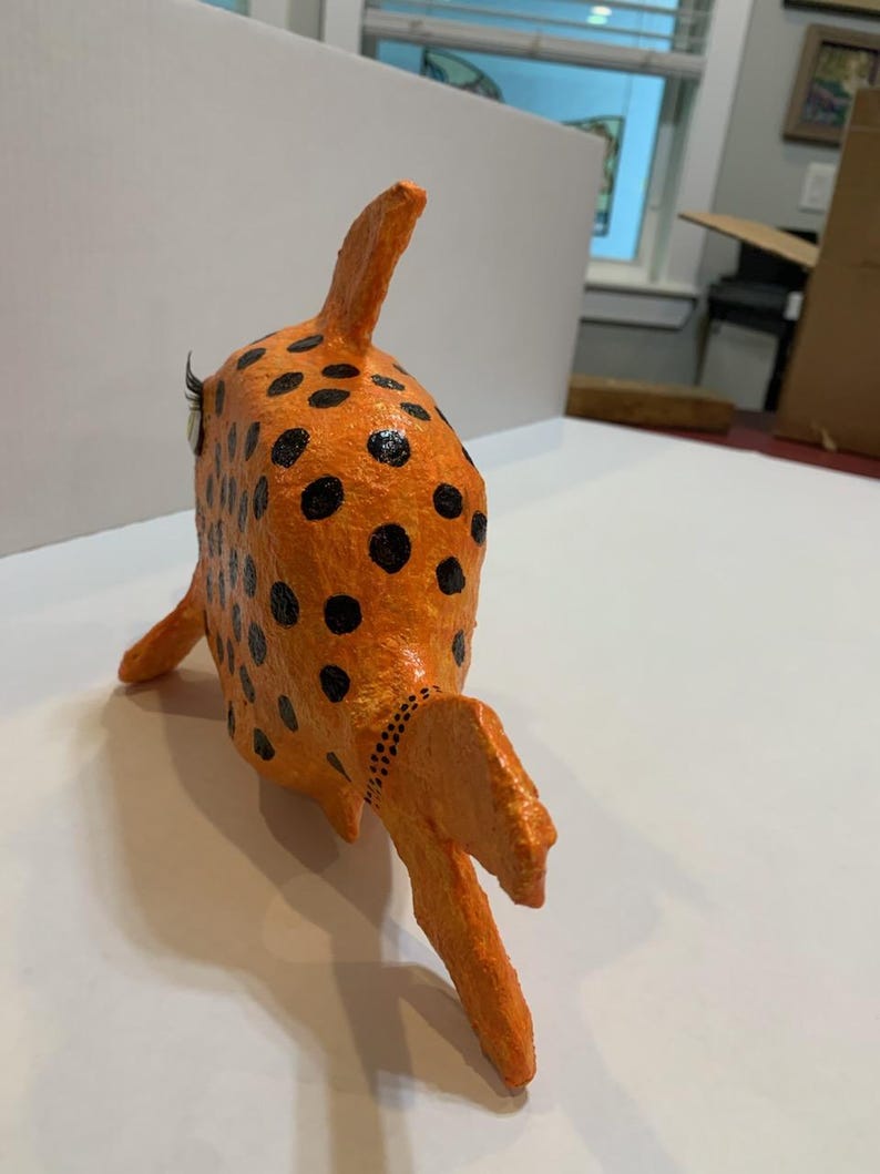 Paper Mache Fish, "dotty Phylet" Table Decor - Etsy