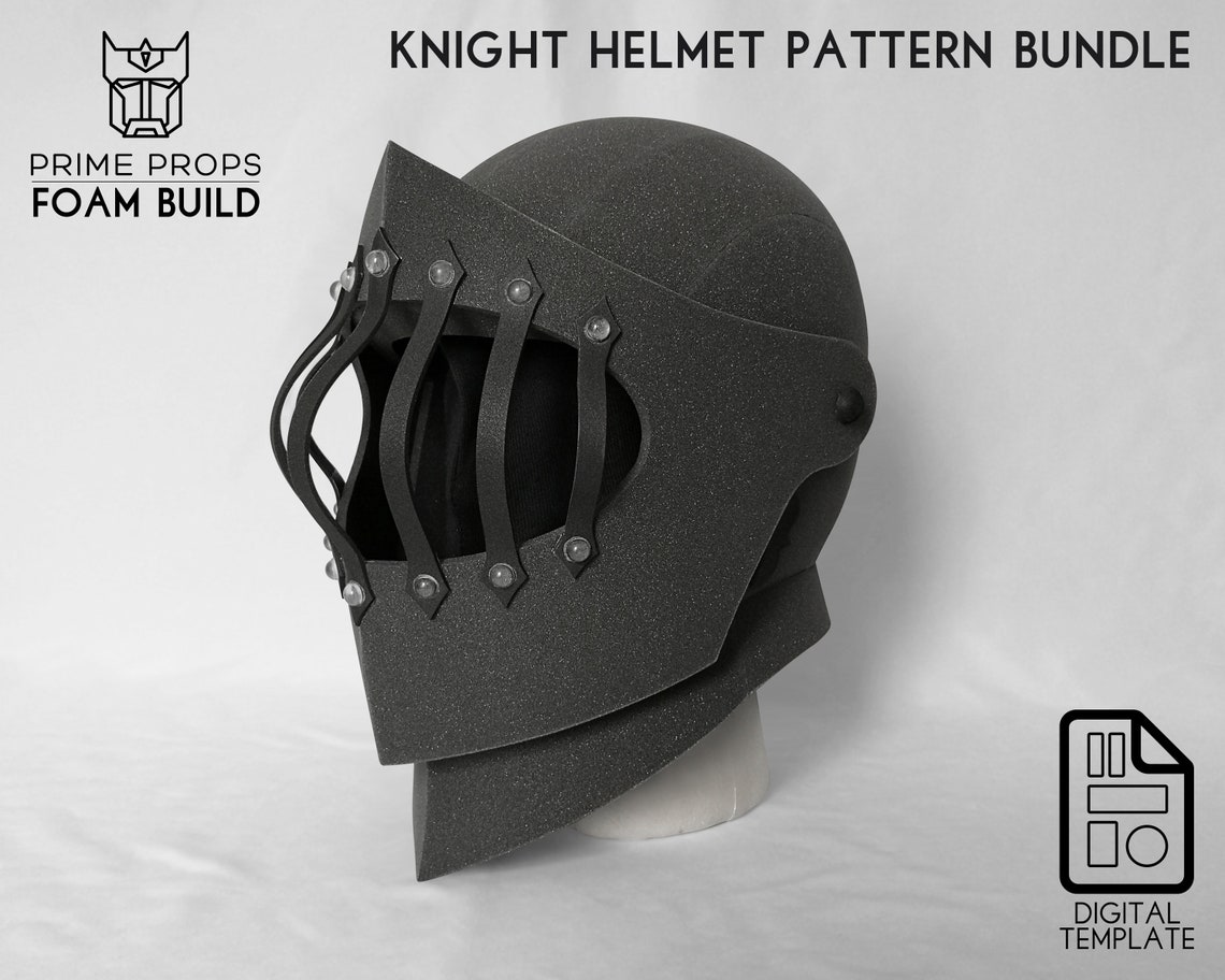 Knight Helmet Foam Pattern Bundle - Etsy Canada