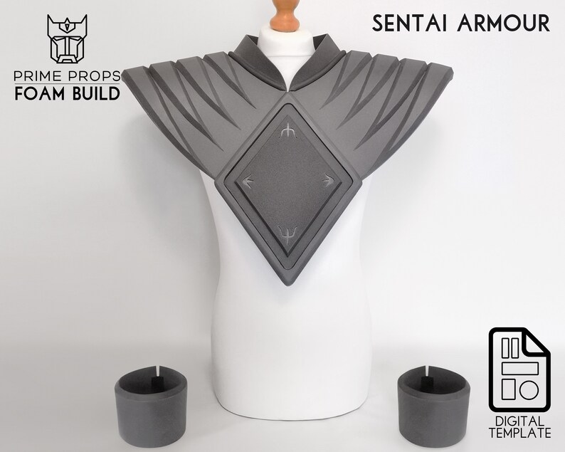 Sentai Shoulder Armour Foam Patterns - Etsy UK