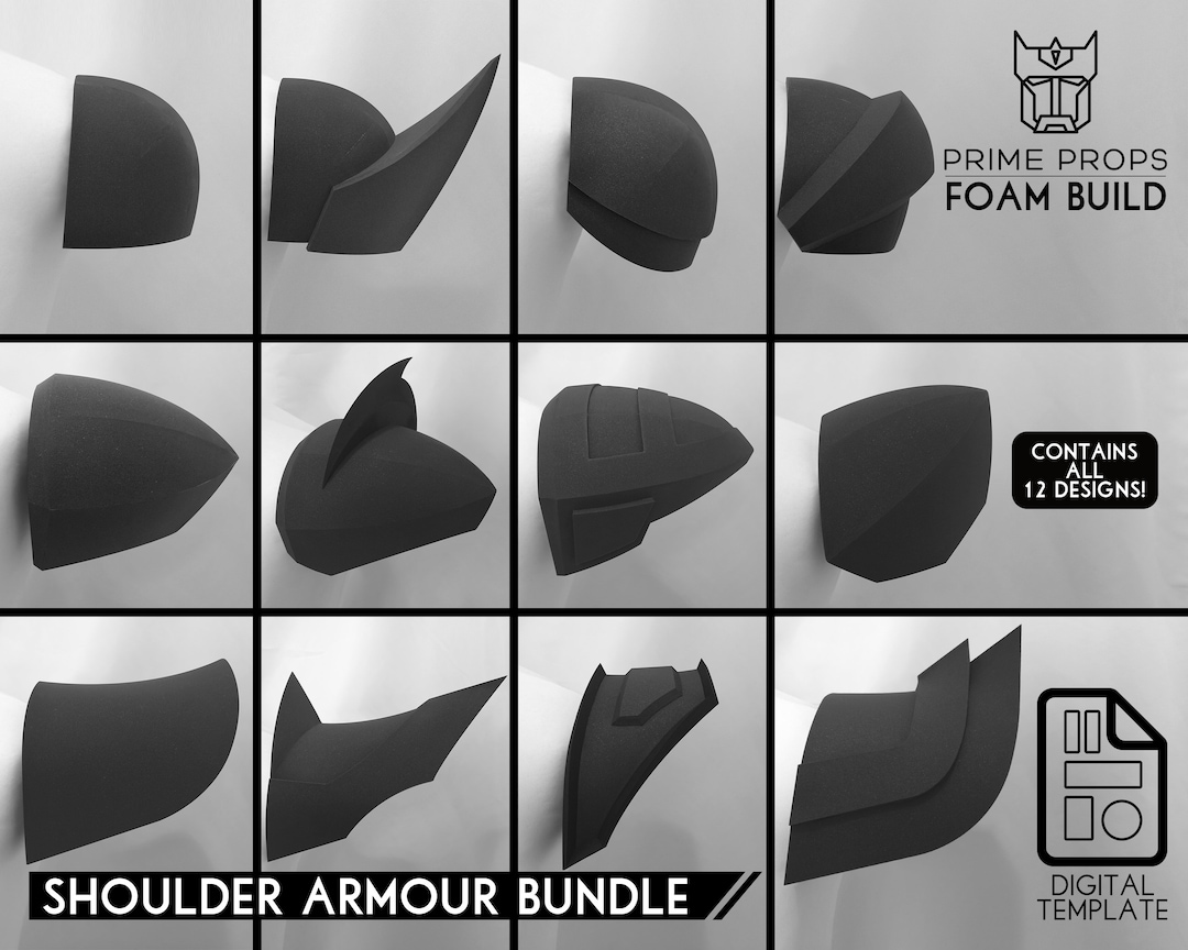 Masked Hero Shoulder Foam Pattern Bundle - Etsy