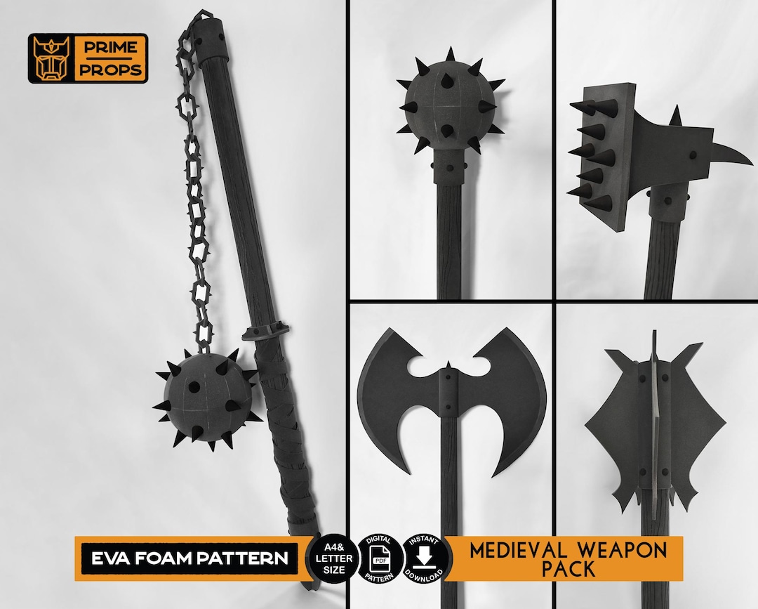 Medieval Weapon Pack Patterns for EVA Foam - Etsy