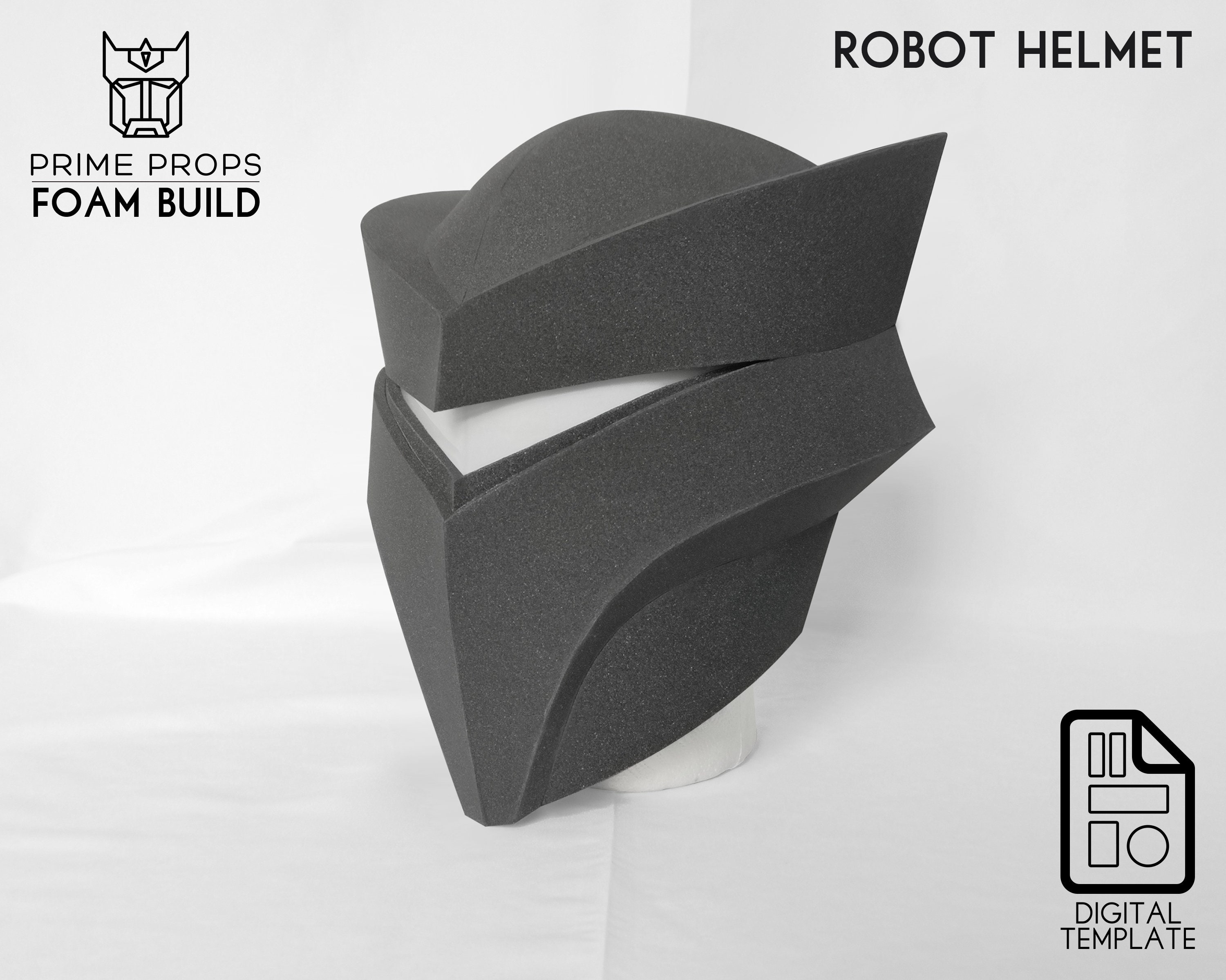 Robot Helmet Foam Pattern - Etsy UK