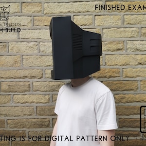 TV Head Helmet Foam Pattern - Etsy