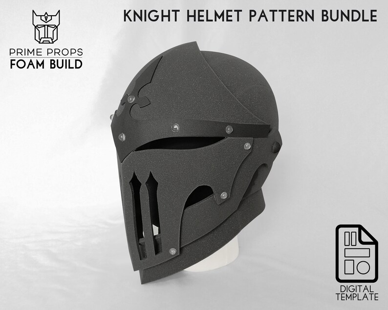 Knight Helmet Foam Pattern Bundle - Etsy