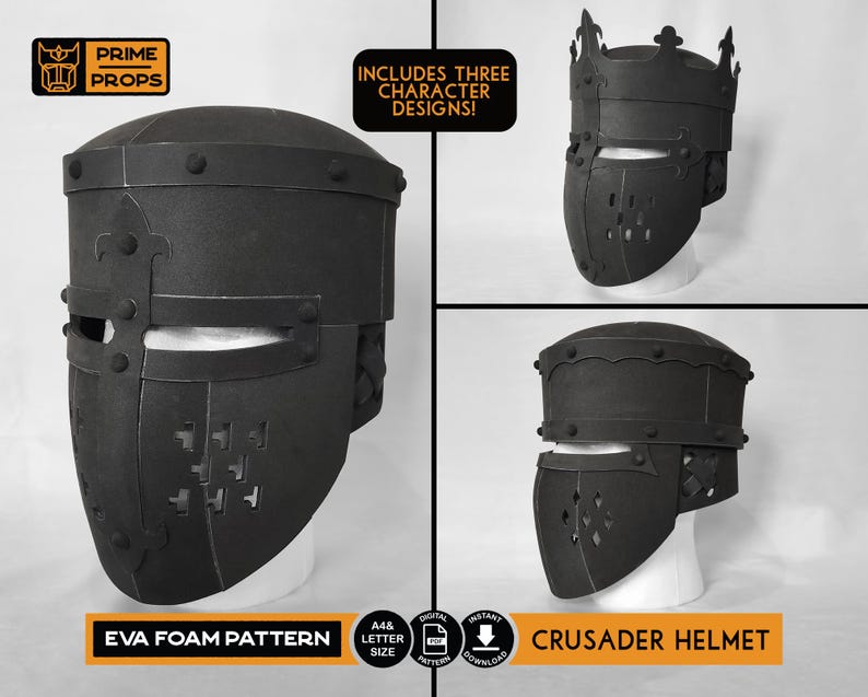 Crusader Helmet Pattern for EVA Foam - Etsy