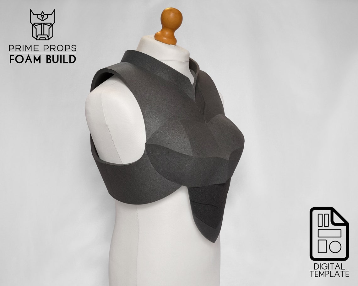 Masked Hero Female Chest Armour Foam Patterns | Etsy UK