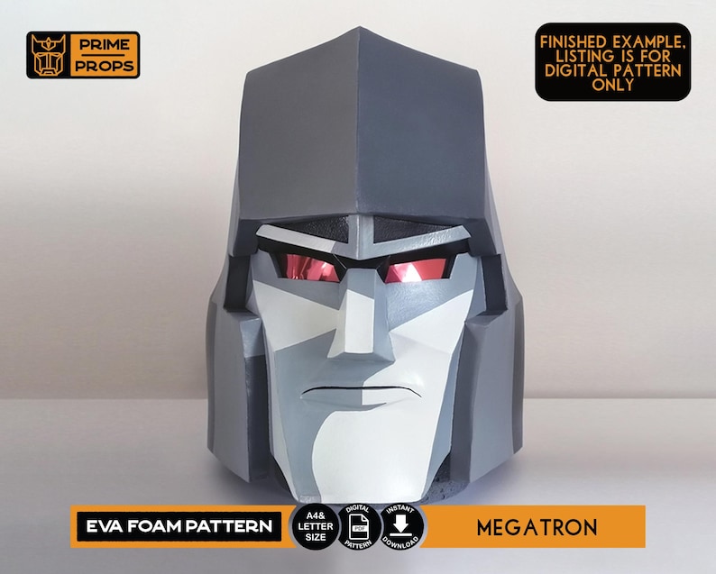 Megatron Foam Helmet Pattern - Etsy UK