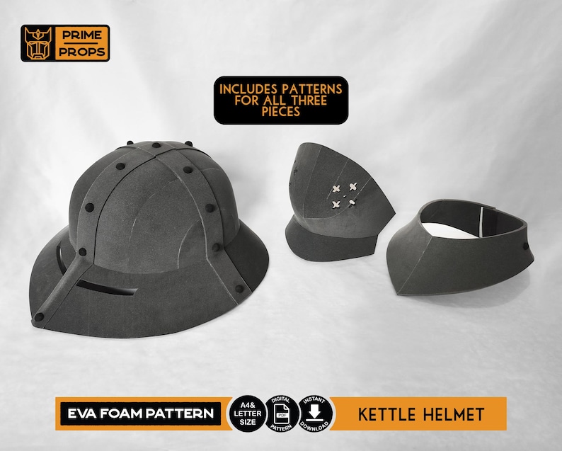 Kettle Helmet Pattern for EVA Foam - Etsy
