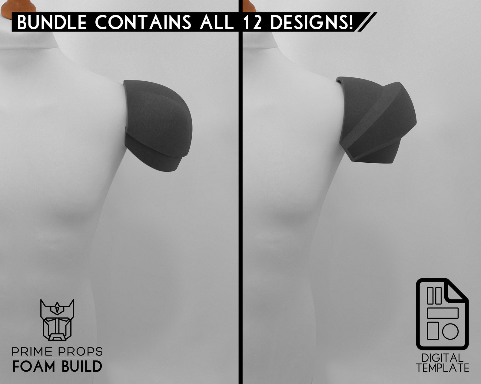 Masked Hero Shoulder Foam Pattern Bundle | Etsy