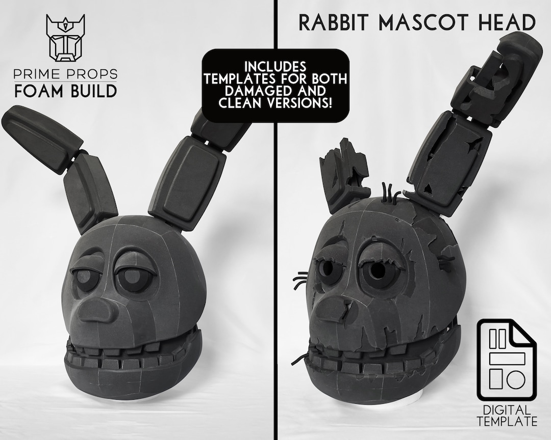 Rabbit Mascot Head Foam Pattern - Etsy