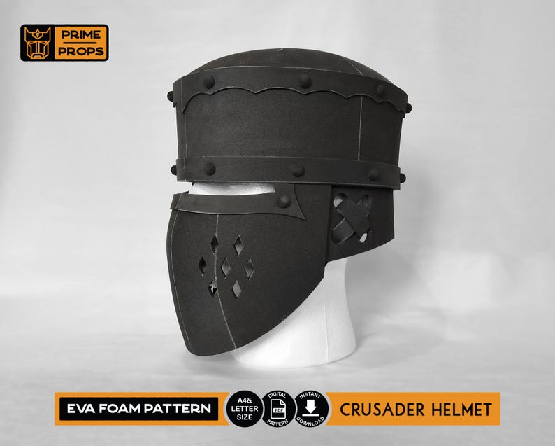 Crusader Helmet Pattern for EVA Foam - Etsy